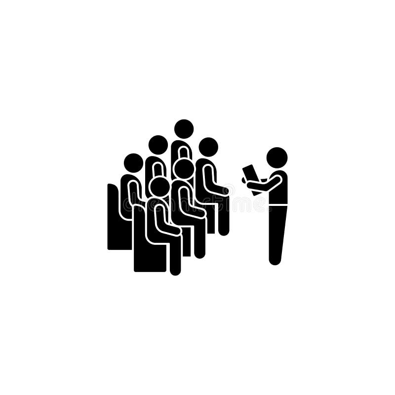 Trainer Notebook Sitting Icon. Simple Business Indoctrination Icons for ...