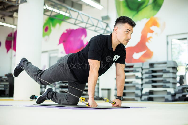 Trainer is Showing How To Do Exercise Stock Image - Image of lifestyles ...