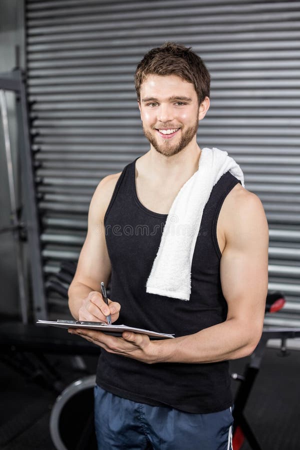 Trainer Taking Notes Crossfit Gym Stock Photos - Free & Royalty-Free ...