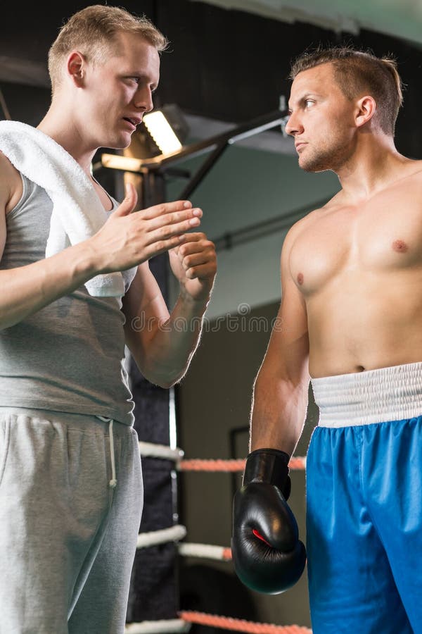 Handsome Boxer Wating for Fight Stock Photo - Image of workout, gloves ...