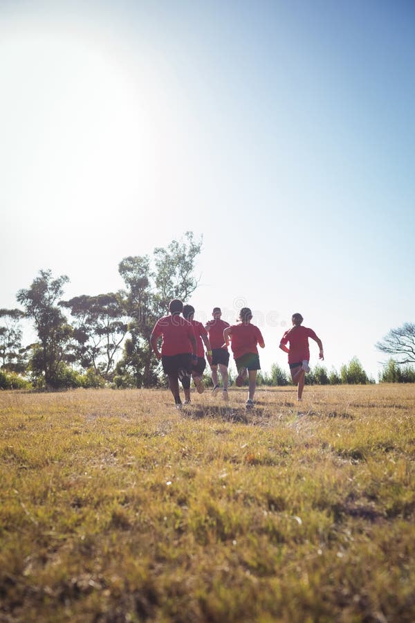 Trainer Training Kids in the Boot Camp Stock Image - Image of camp ...
