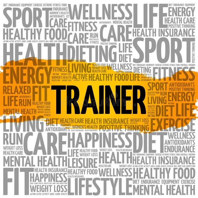 Trainer Word Cloud Background Stock Illustration - Illustration of ...
