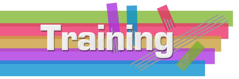 Training Colorful Squares Symbols Stock Illustration - Illustration of ...