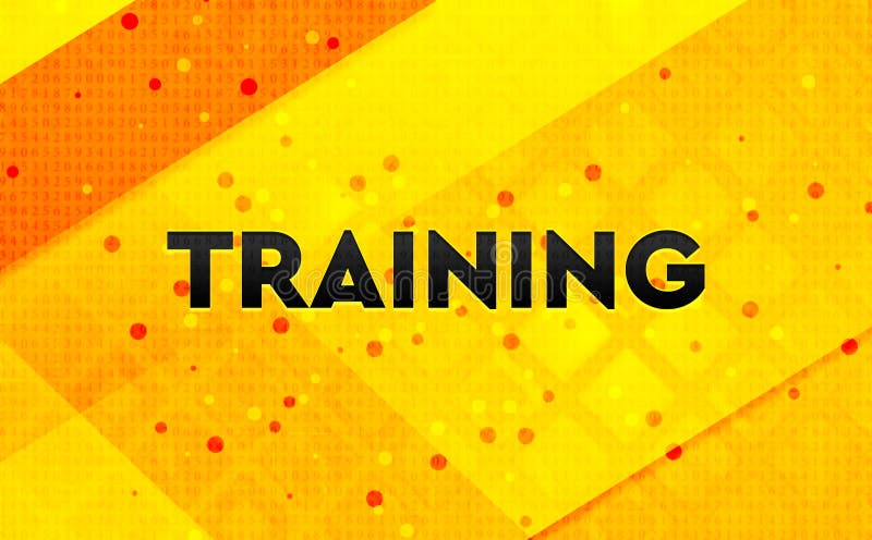 Training Abstract Digital Banner Yellow Background Stock Illustration ...