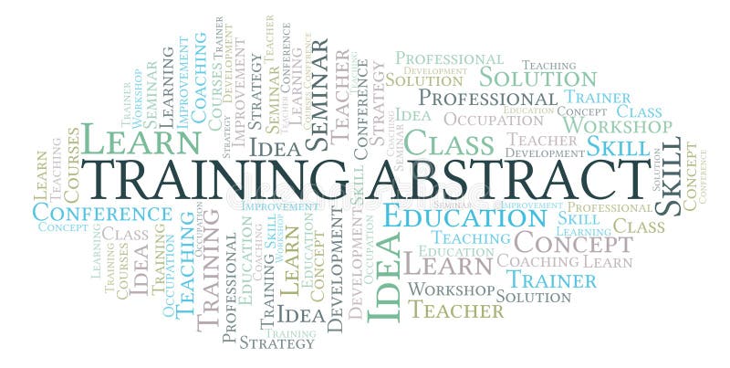 Training Abstract Word Cloud. Stock Illustration - Illustration of ...