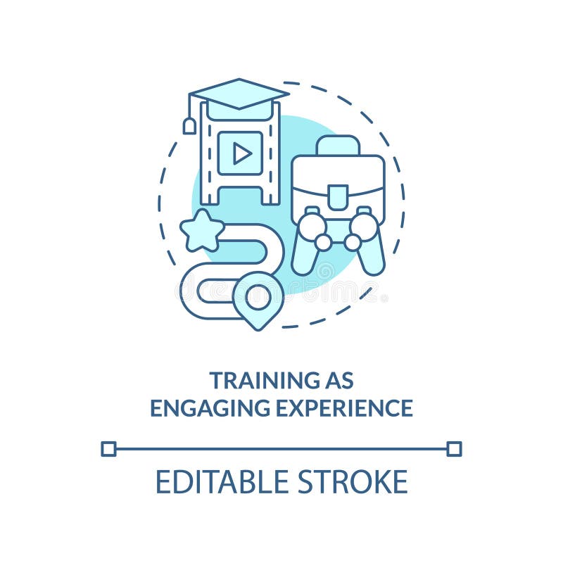 Training As Engaging Experience Turquoise Concept Icon Stock Vector ... Training As Engaging Experience Turquoise Concept Icon Stock Vector ...