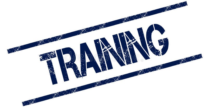 TRAINING Blue Distressed Rubber Stamp. Stock Illustration ...