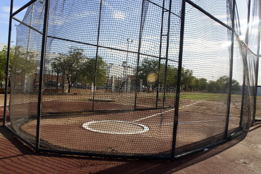 Training Cage for Athletics Competitions Stock Image - Image of ...