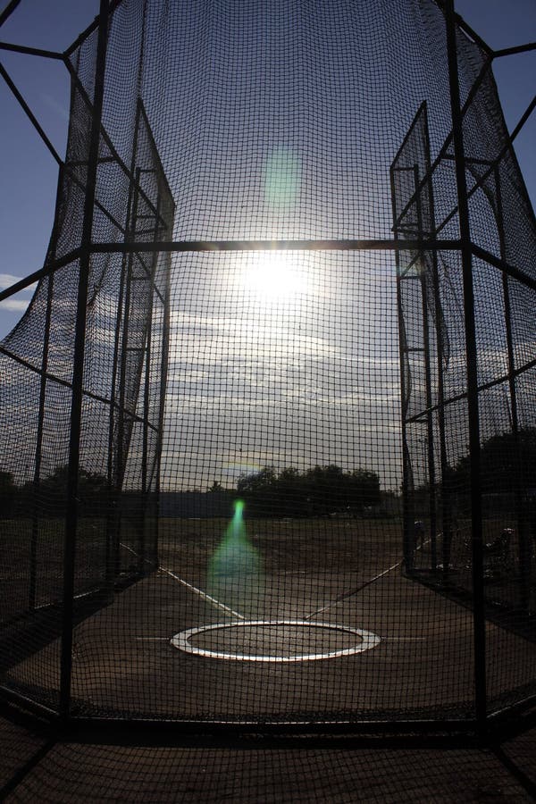 Training Cage for Athletics Competitions Stock Image - Image of launch ...