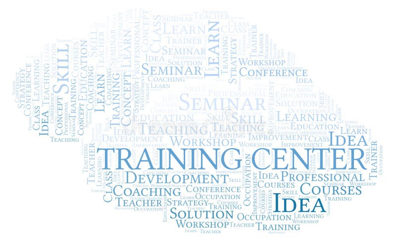 Training Center Word Cloud. Stock Illustration - Illustration of fonts ...
