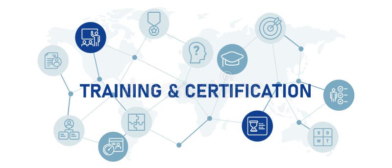 Training and Certification Web Header Icon Set Learning Academy ...