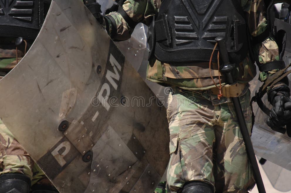 Training for Civil Disturbance Stock Image - Image of criminals, body ...