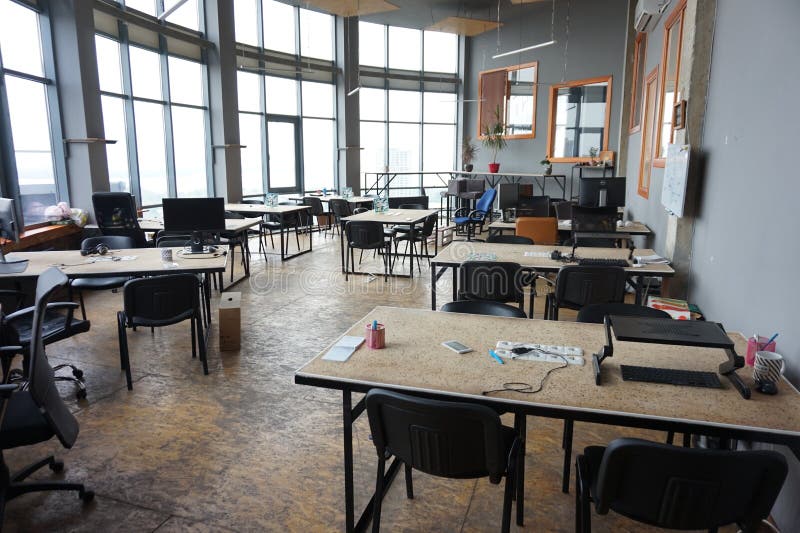 Training Class with Large Panoramic Windows Editorial Image - Image of ...