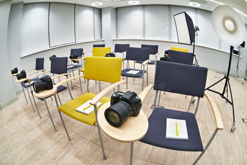 Training Class in Photography School Stock Image - Image of gray ...