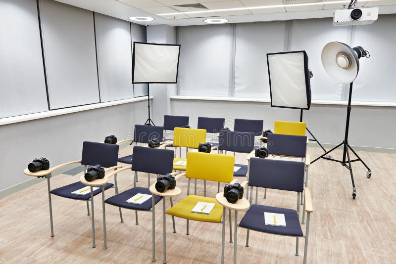 Training Class in Photography School Stock Photo - Image of hall ...