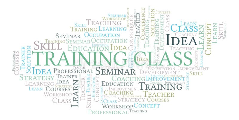 Training Class word cloud. stock illustration. Illustration of courses ...