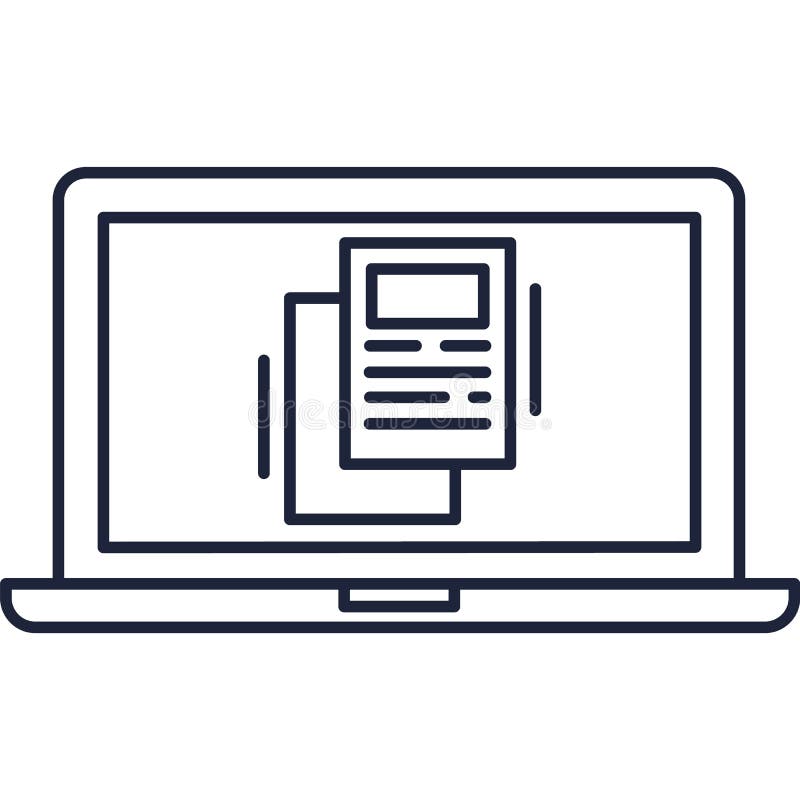 Training on Computer Icon Online Web Education Stock Vector ...