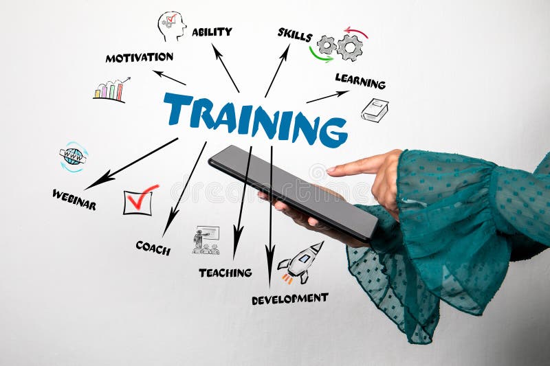 Training Concept. Chart with Keywords and Icons Stock Image - Image of ...
