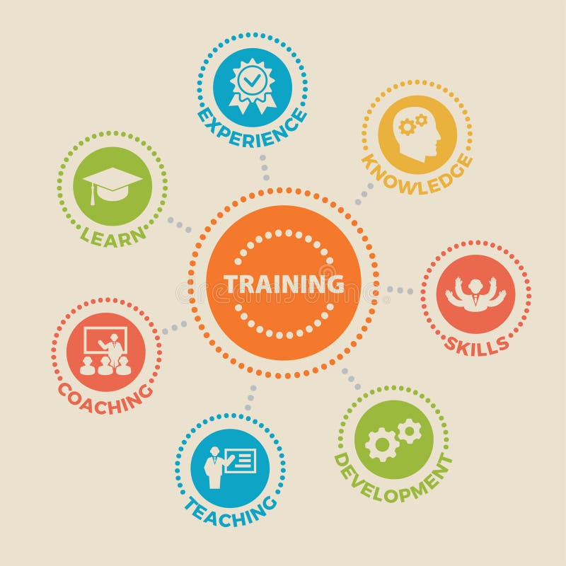 TRAINING Concept with Icons Stock Vector - Illustration of diversity ...