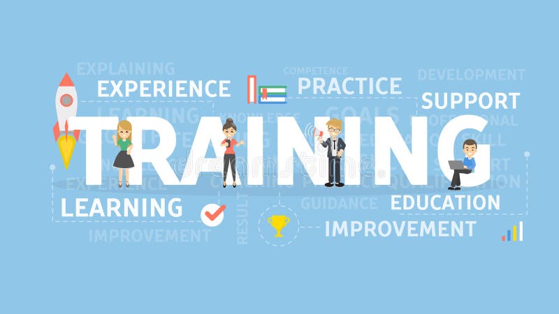 Training Concept Illustration. Stock Vector - Illustration of flat ...