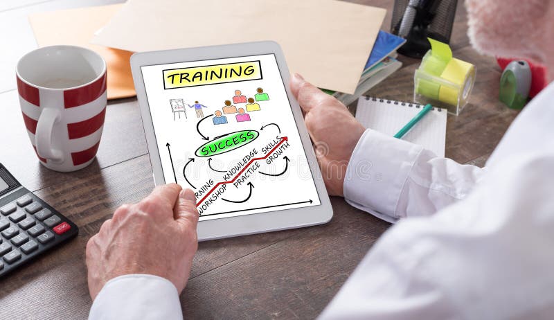 Training Concept on a Tablet Stock Image - Image of expertise, practice ...