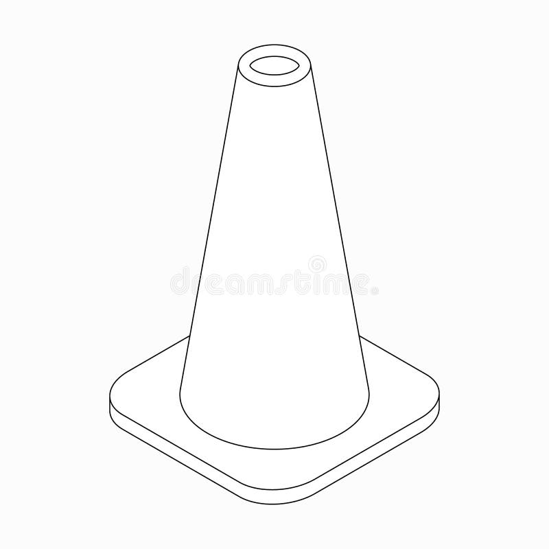 Training Cone Icon, Isometric 3d Style Stock Illustration ...