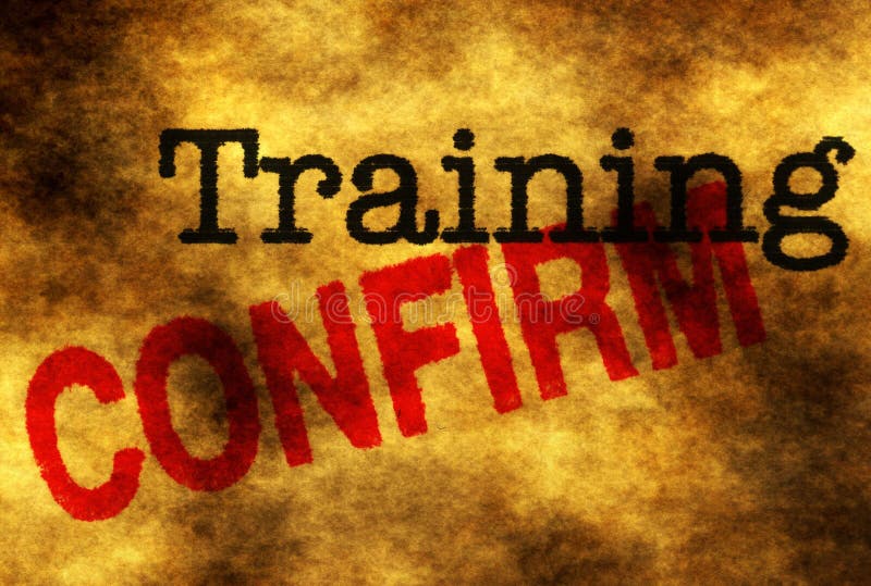 Training confirm stock image. Image of close, document - 170338459