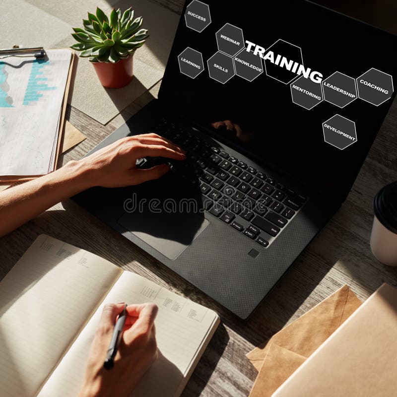 Training Course, E-learning, Education Concept on Device Screen. Stock ...