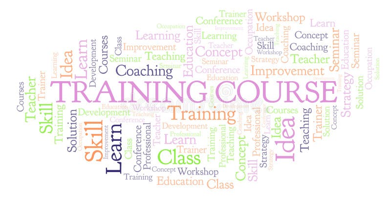 Training Course Word Cloud. Stock Illustration - Illustration of bubble ...