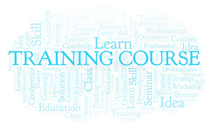 Training Course Word Cloud. Stock Illustration - Illustration of colors ...