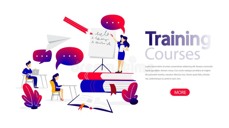 Training Courses Horizontal Banner for Your Website. Stock Vector ...