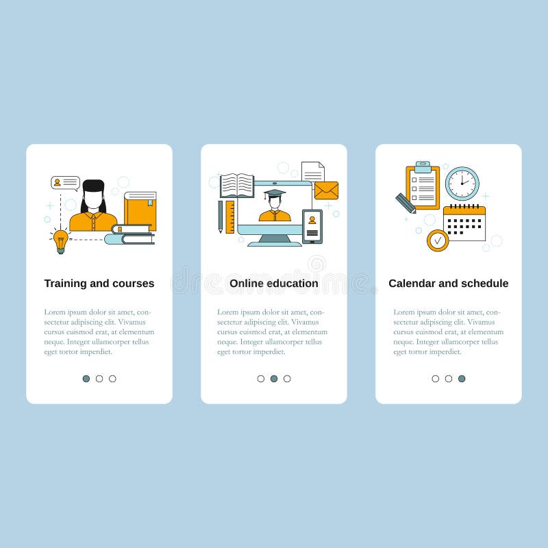 Training and Courses, Online Education, Calendar and Schedule Stock ...