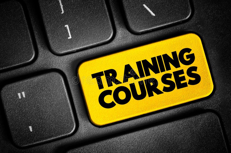 Training Courses Text Button on Keyboard, Concept Background Stock ...