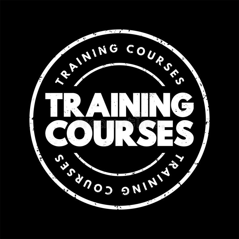Training Courses Text Stamp, Concept Background Stock Illustration ...