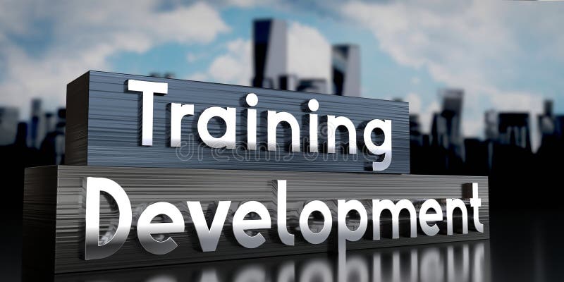 Training, Development - Metal Blocks and Skyscrapers Stock Illustration ...