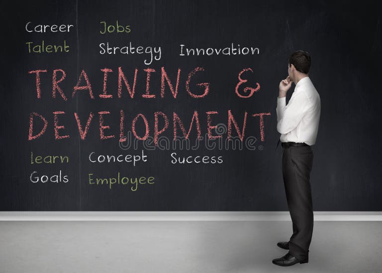 Training and Development Terms Written on a Blackboard Stock Photo ...