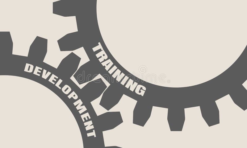 Training and Development Text on the Gears. Stock Vector - Illustration ...