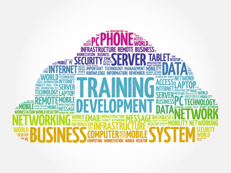 Training Development Word Cloud Collage Stock Illustration ...