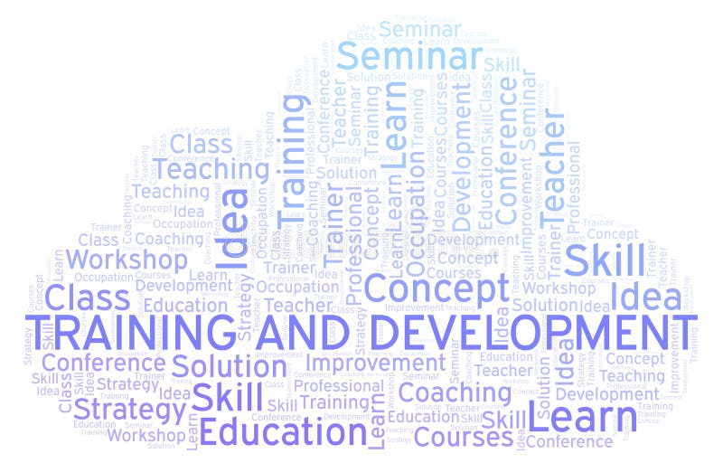 Training and Development Word Cloud. Stock Illustration - Illustration ...