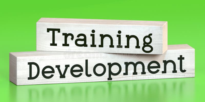 Training, Development - Words on Wooden Blocks Stock Illustration ...
