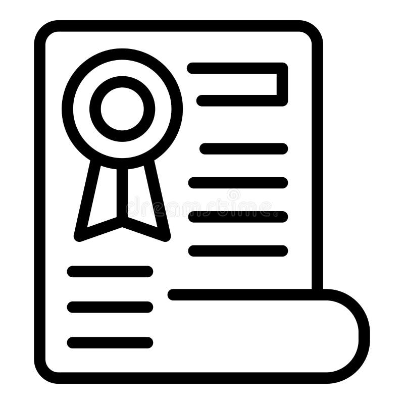 Training Diploma Icon Outline Vector. Staff Team Stock Vector ...