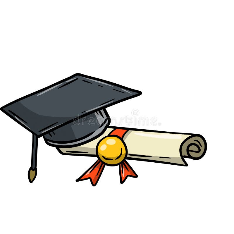 Graduation Hat School and Education Icon Stock Vector - Illustration of ...