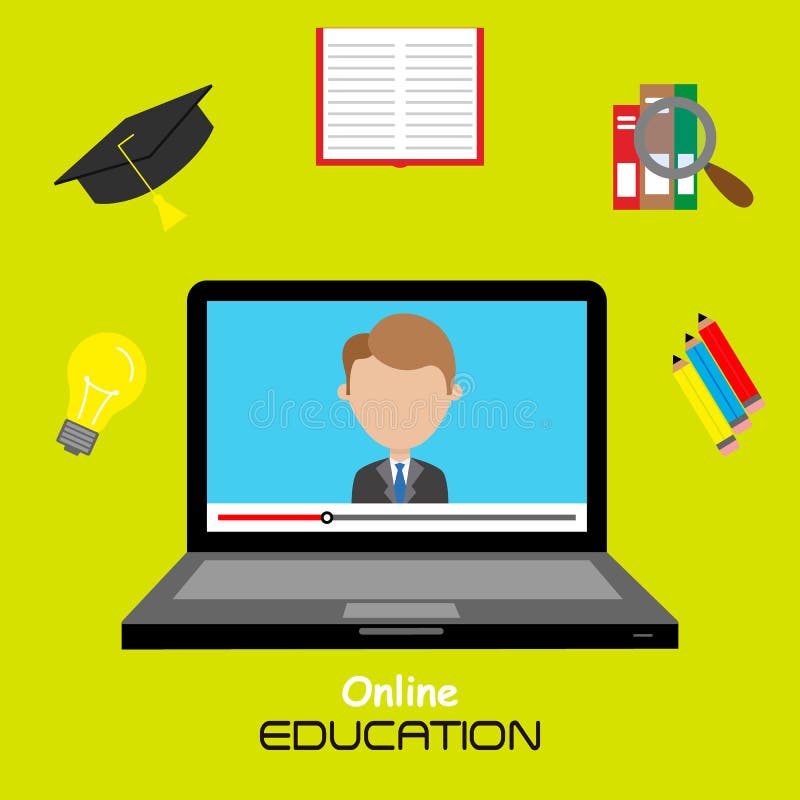 Training, Education, Online Tutorial, E-learning Concept. Stock Vector ...