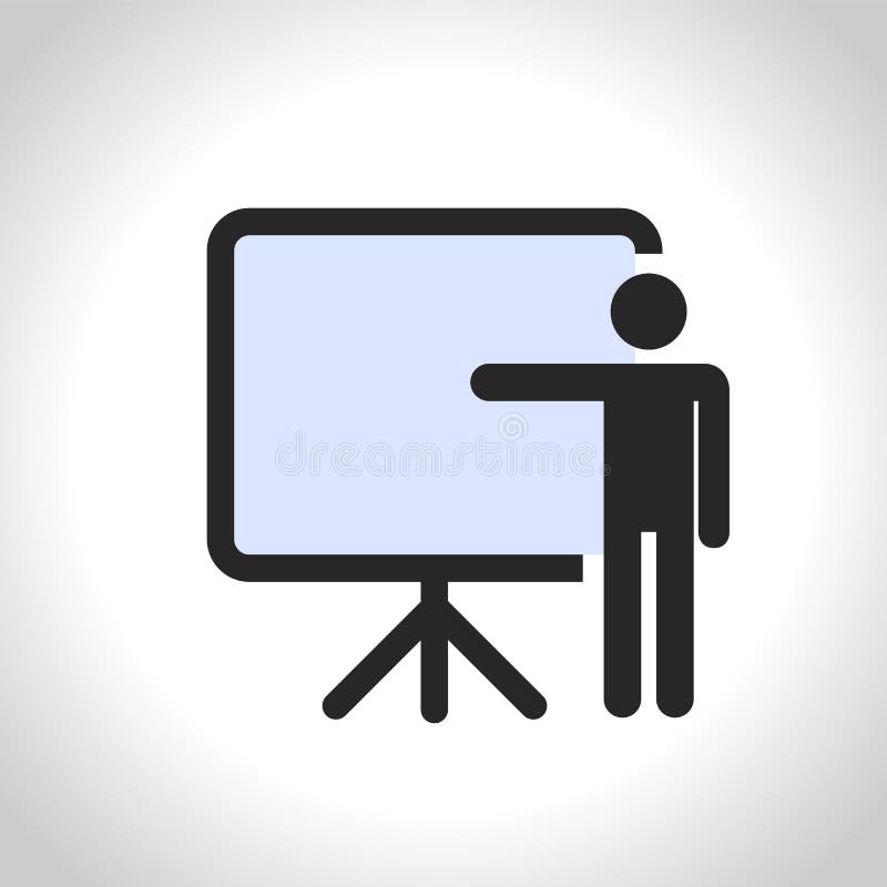 Training, Education and Presentation Icon. Vector Illustration. Stock ...