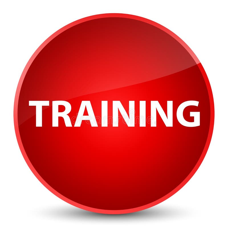 Training Elegant Red Round Button Stock Illustration - Illustration of ...