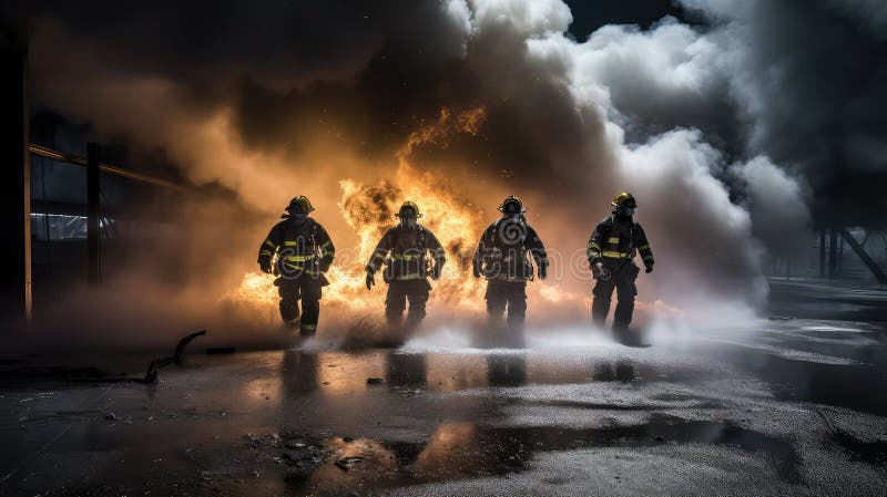 Training Fire Department Background Stock Illustration - Illustration ...