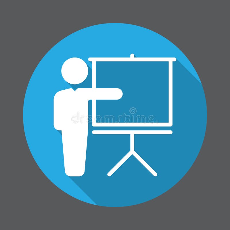 Training Flat Icon. Round Colorful Button, Circular Vector Sign with ...