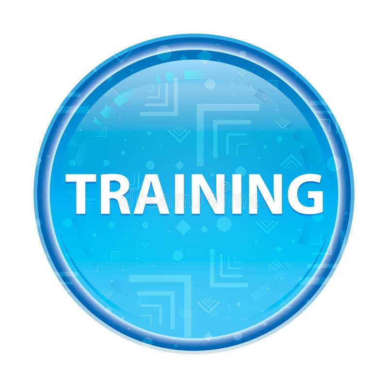 Training Floral Blue Round Button Stock Illustration - Illustration of ...