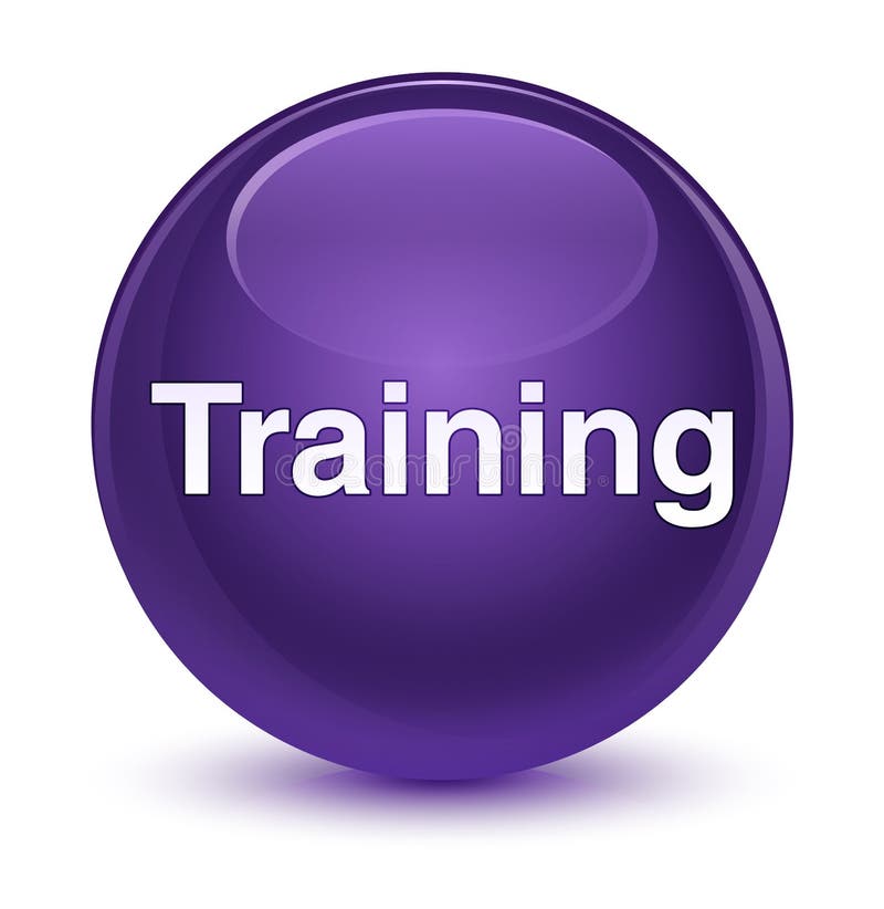 Training Glassy Purple Round Button Stock Illustration - Illustration ...