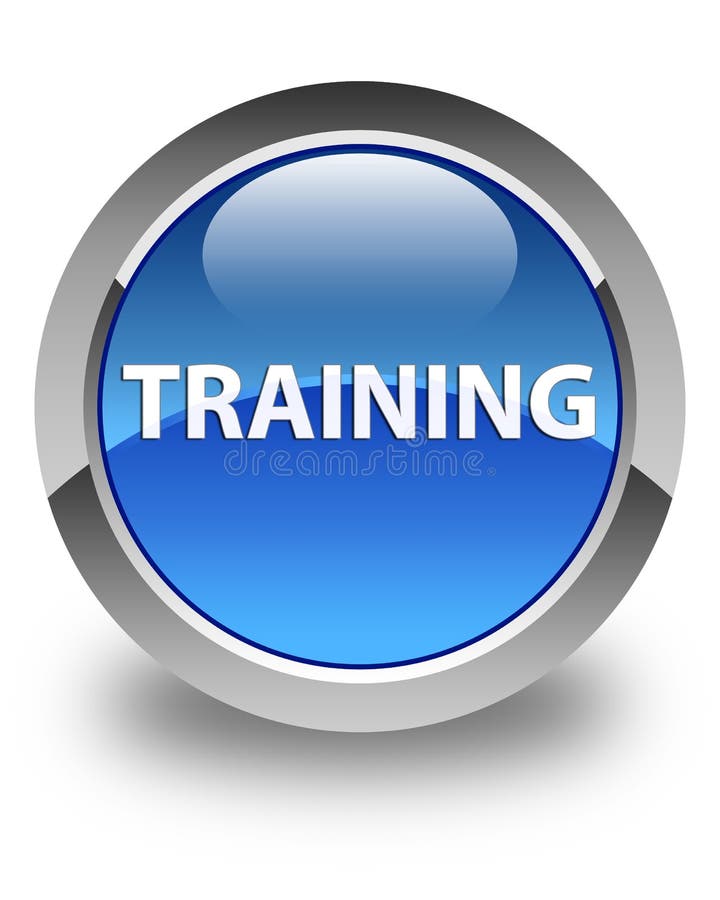 Training Glossy Orange Round Button Stock Illustration - Illustration ...